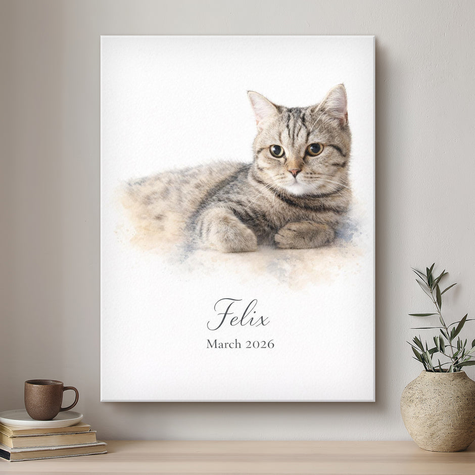 Cats Custom Portraits | Stretched Canvas & Framed Prints – Wall Art Prints